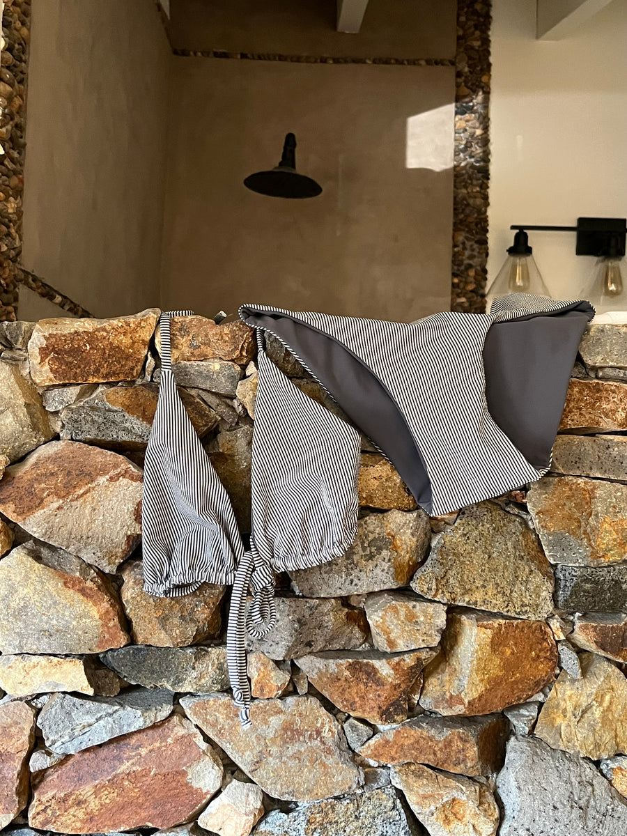 Cass Convertible Bikini Top | Seersucker Sea – Local Native Swimwear